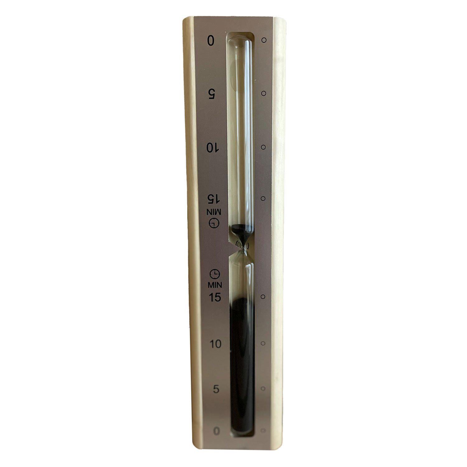 Sauna Hourglass Sand Timer with Black Sand and Aluminum Face – Cleartub